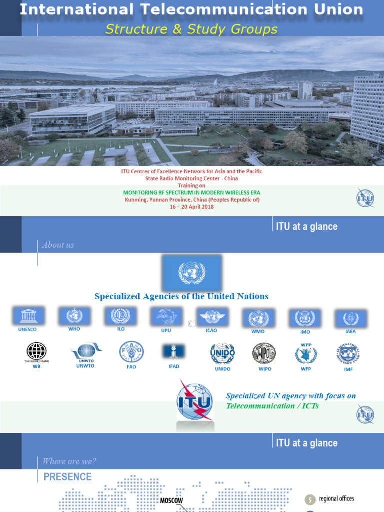 Day 1 - ITU Structure and SGs - Aamir | PDF | Itu T | Radio Spectrum