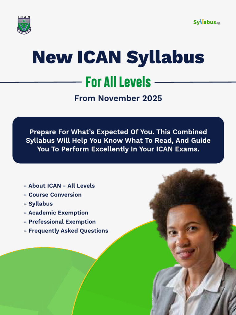 ICAN 2025 Foundation Level Syllabus Guide | PDF | Audit | Accounting