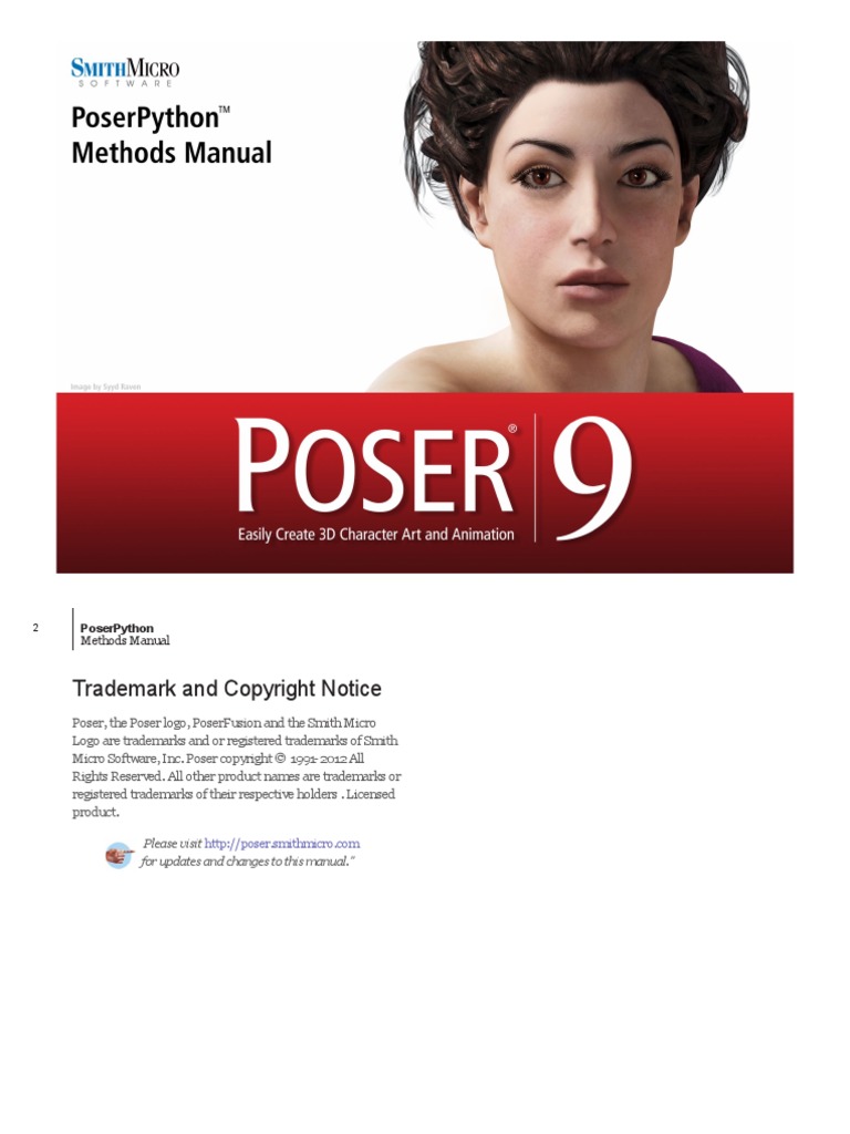 Poser 9 Python Methods Manual | PDF | Computer Program | Programming