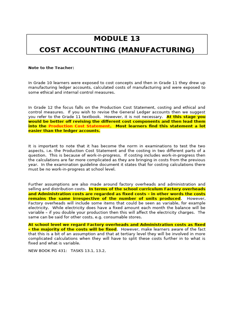 12 Acc Module 13 Memos 2024 Go Update | PDF | Cost Of Goods Sold | Net Income