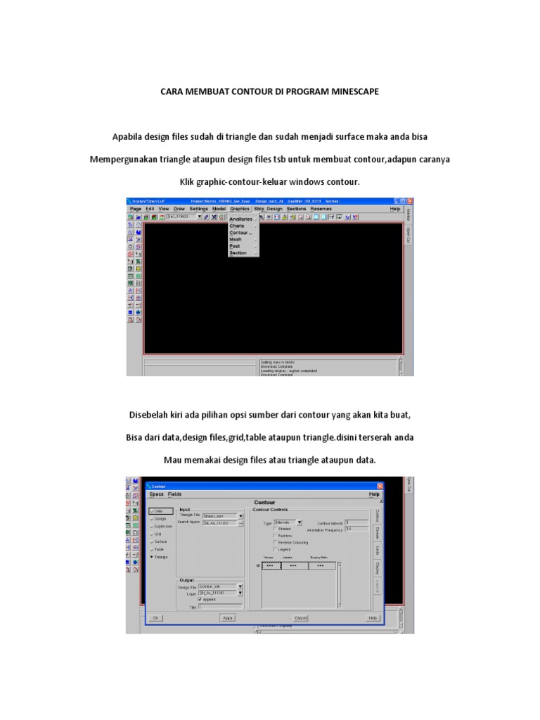 Membuat Contour di Minescape | PDF
