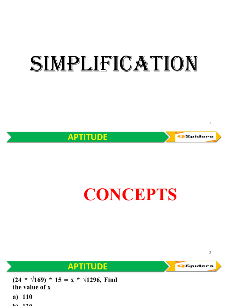 Simplification | PDF