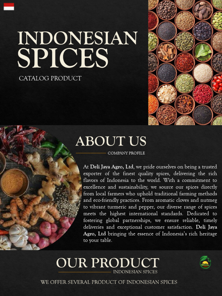 Deli Jaya Agro: Indonesian Spices Catalog | PDF