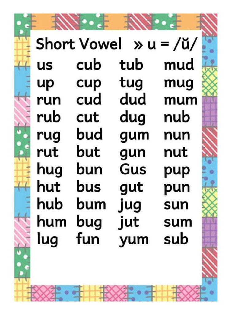Short Vowel | PDF