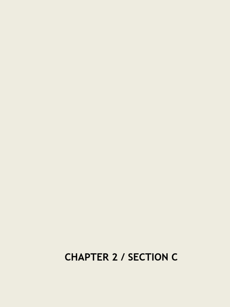 Chapter 2 Section C | PDF