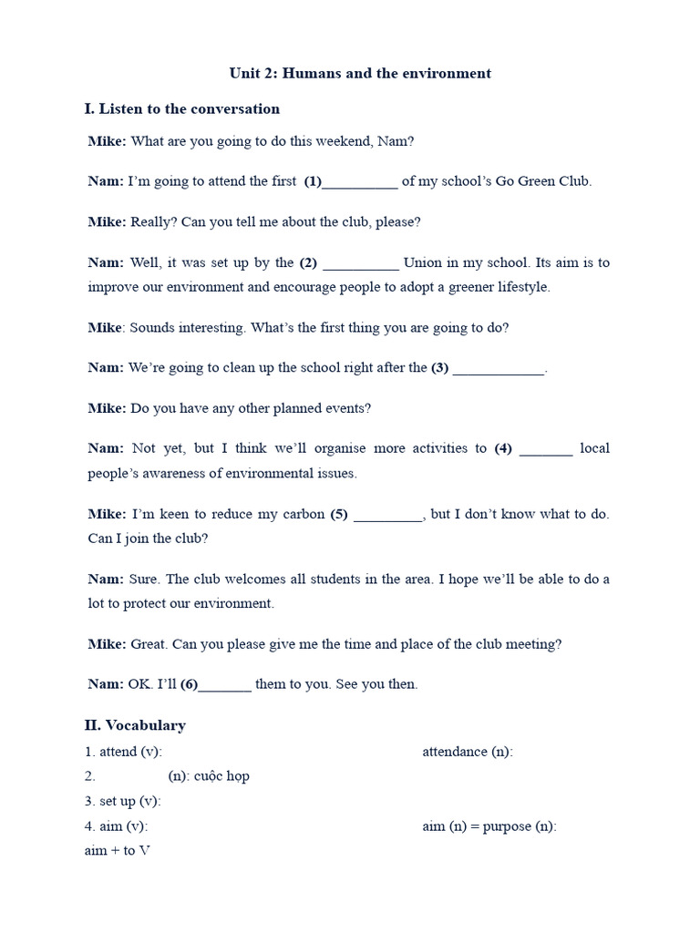 Unit 2 - Humans and The Environment | PDF