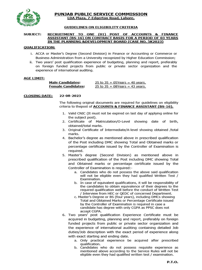 Eligibility Criteria (5K2023) | PDF | Academic Degree | Educational Stages