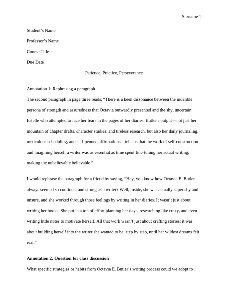 Patience, Practice, Perseverance | PDF