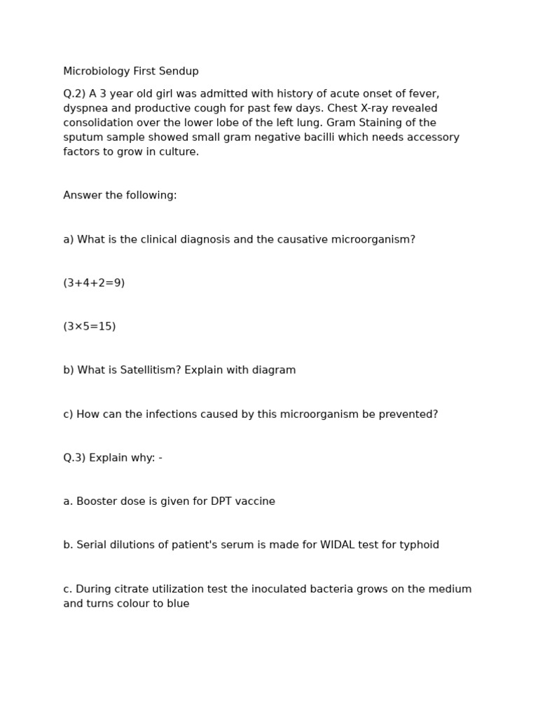 First Sendup Microbiology | PDF