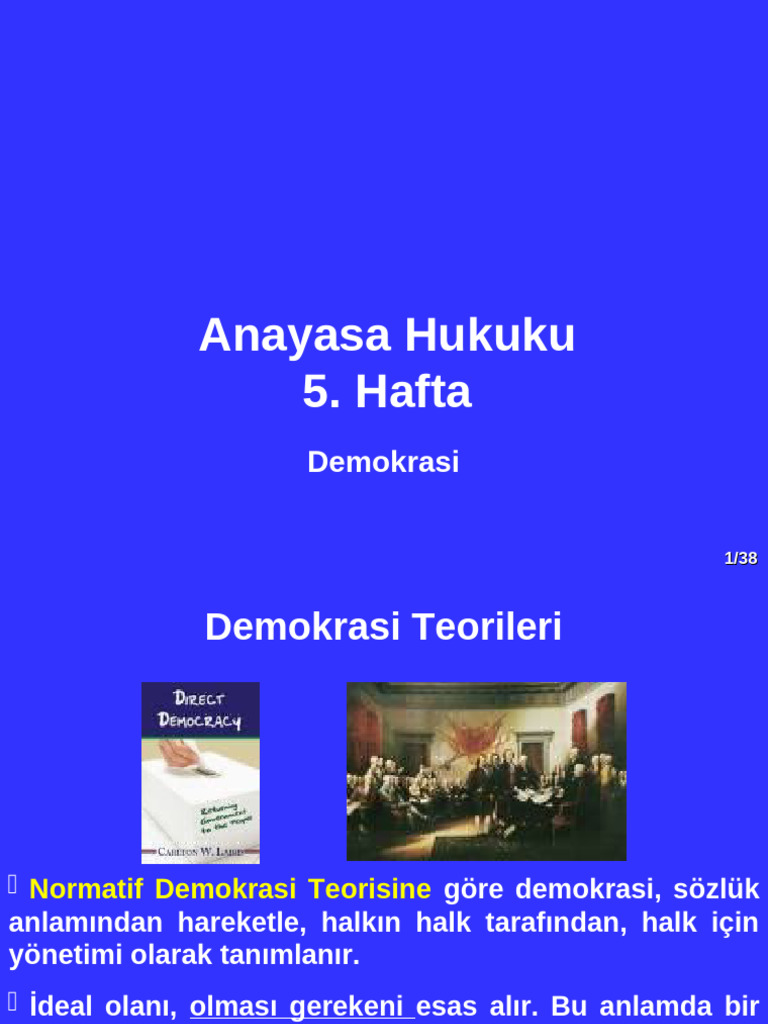 Anayasa Hukuku - 5. Slayt | PDF