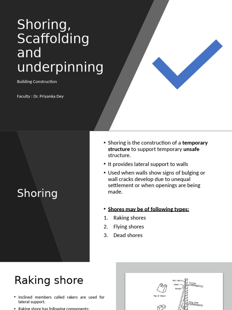 Shoring , Scaffolding and Underpinning | PDF | Civil Engineering