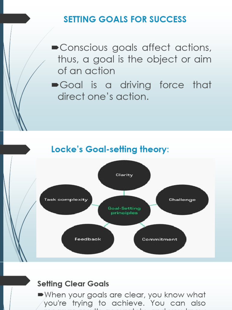 Topic 12 Goal Setting Self Efficacy and Mindset Theories-1 | PDF | Self ...