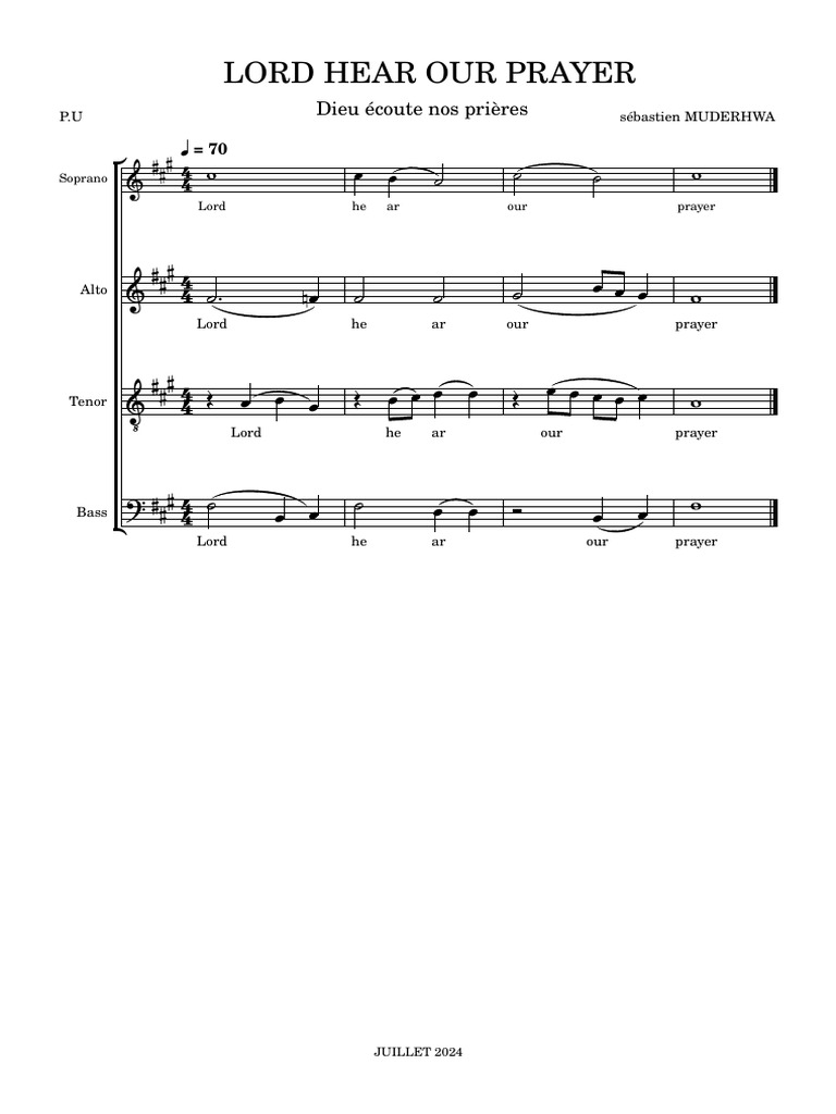 Lord Hear Our Prayer | PDF