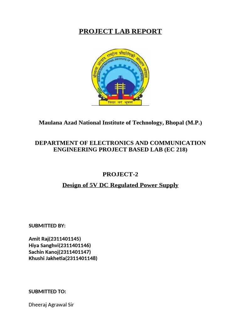 5V DC Power Supply Design Report | PDF | Rectifier | Transformer