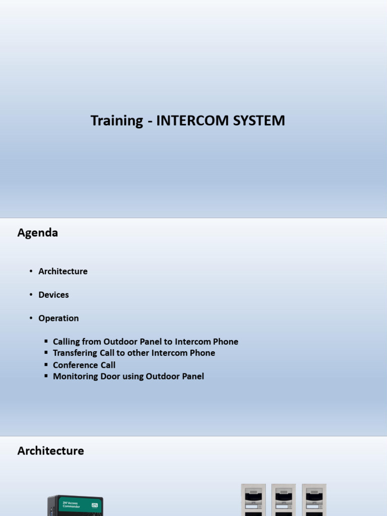 INTERCOM | PDF | Conference Call | Telecommunications Equipment