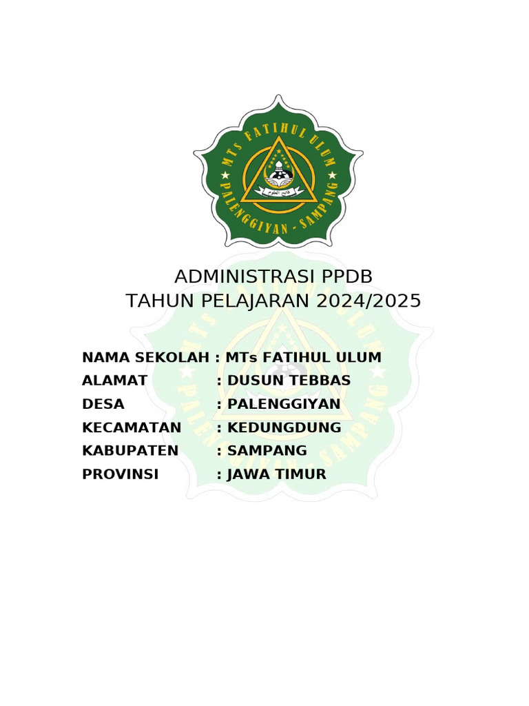 Administrasi PPDB | PDF