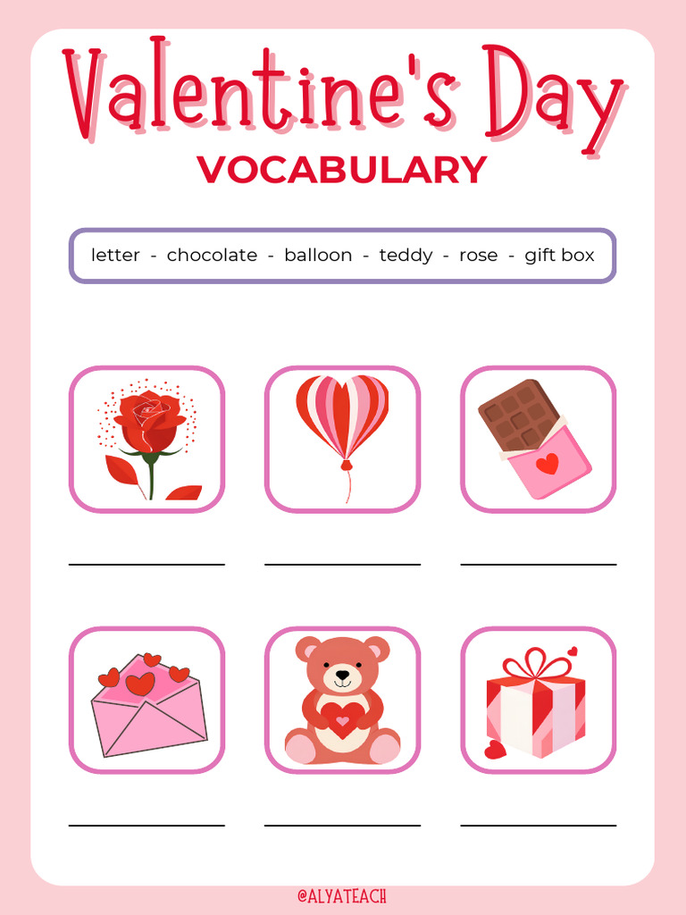 Vocabulary: Valentine's Day Valentine's Day | PDF