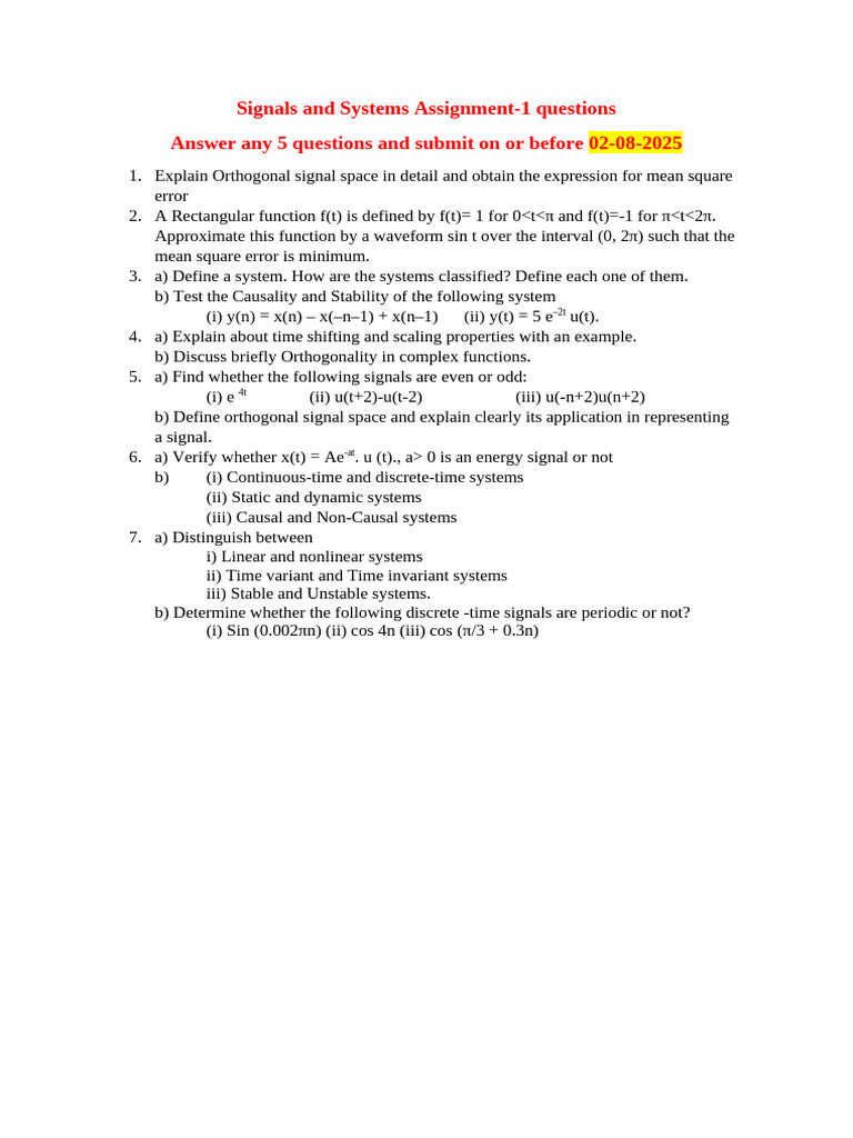 SS Assignment 1 | PDF