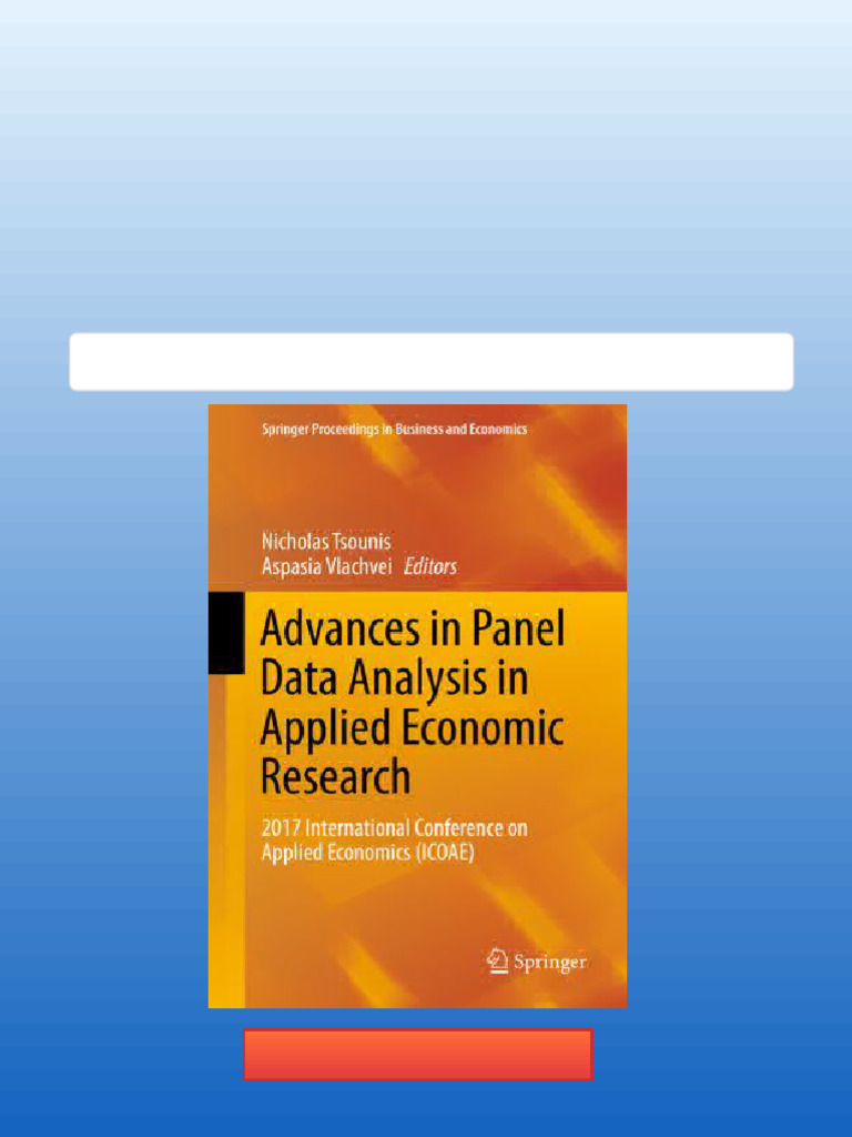 Advances In Panel Data Analysis In Applied Economic Research Nicholas