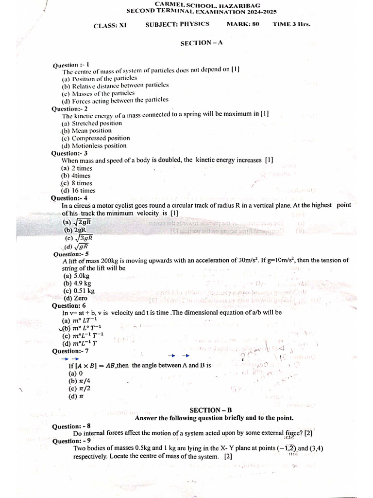 Class 11th Physics ICSE | PDF