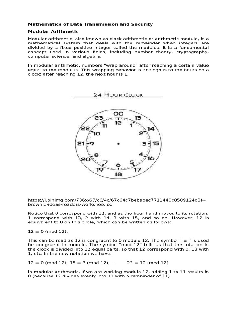 Mathematics of Data Transmission and Security | PDF | Encryption | Key (Cryptography)