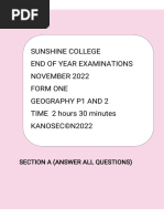 ZIMSEC Nov 2023 P1 Marking Scheme | PDF