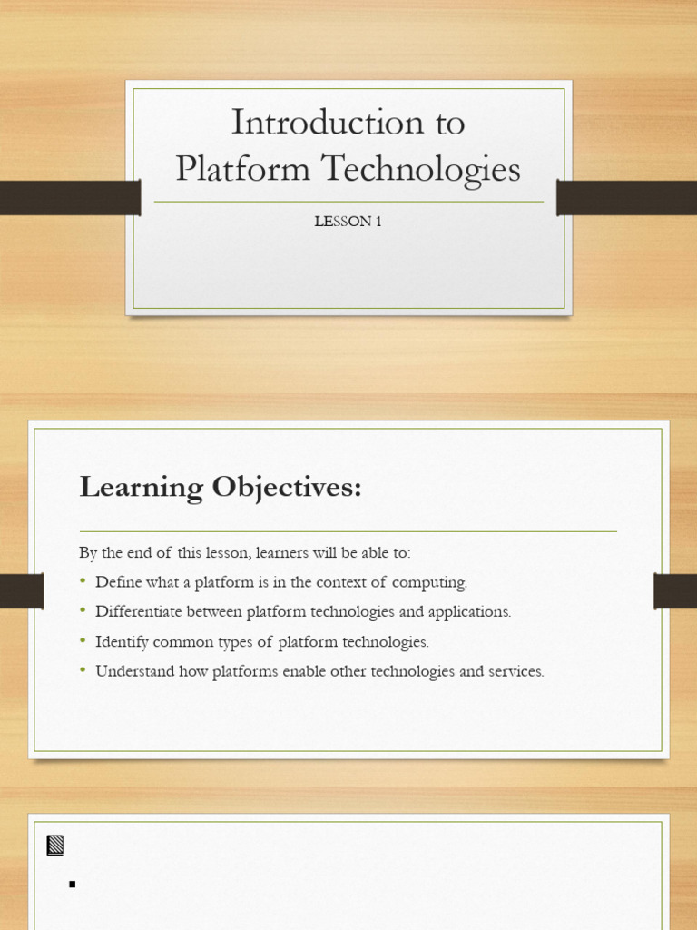 Understanding Platform Technologies | PDF | Application Software ...
