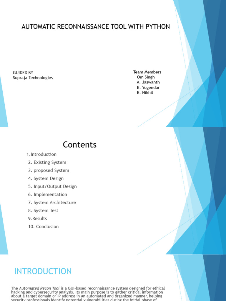 Automated Recon Tool for Cybersecurity | PDF | Software Testing | Unit ...