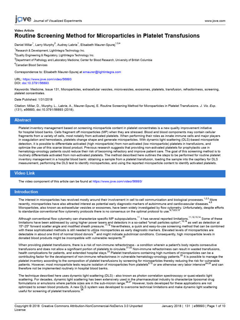 2018 Routine Screening Method For Microparticles in Platelet ...