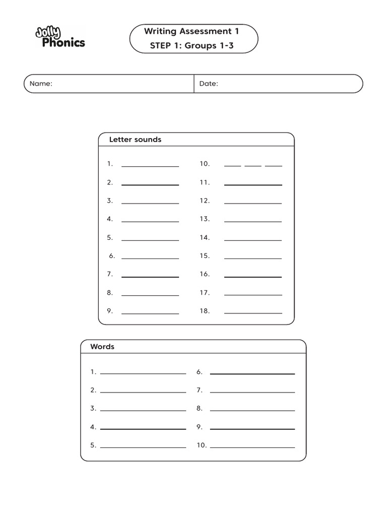 Writing Assessment for Letter Sounds | PDF