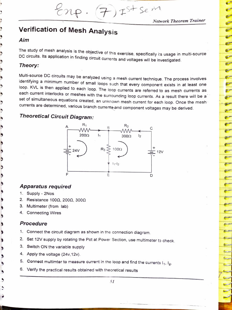 Mesh Analysis in Multi-Source Circuits | PDF | Electrical Network ...