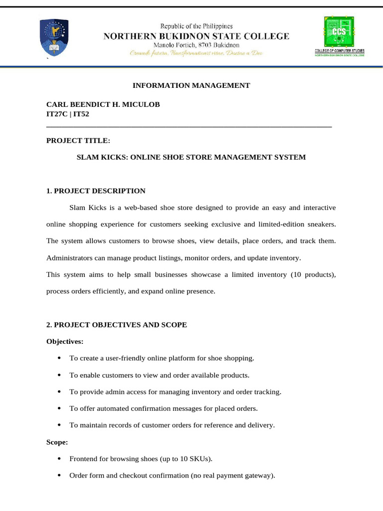 Online Shoe Store Management System | PDF | Web Development | Cyberspace