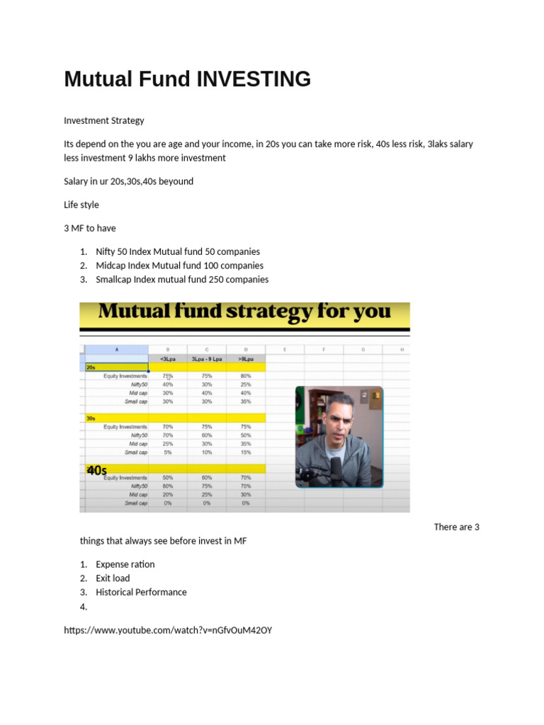 Mutual Fund INVESTING-Investment Strategy | PDF