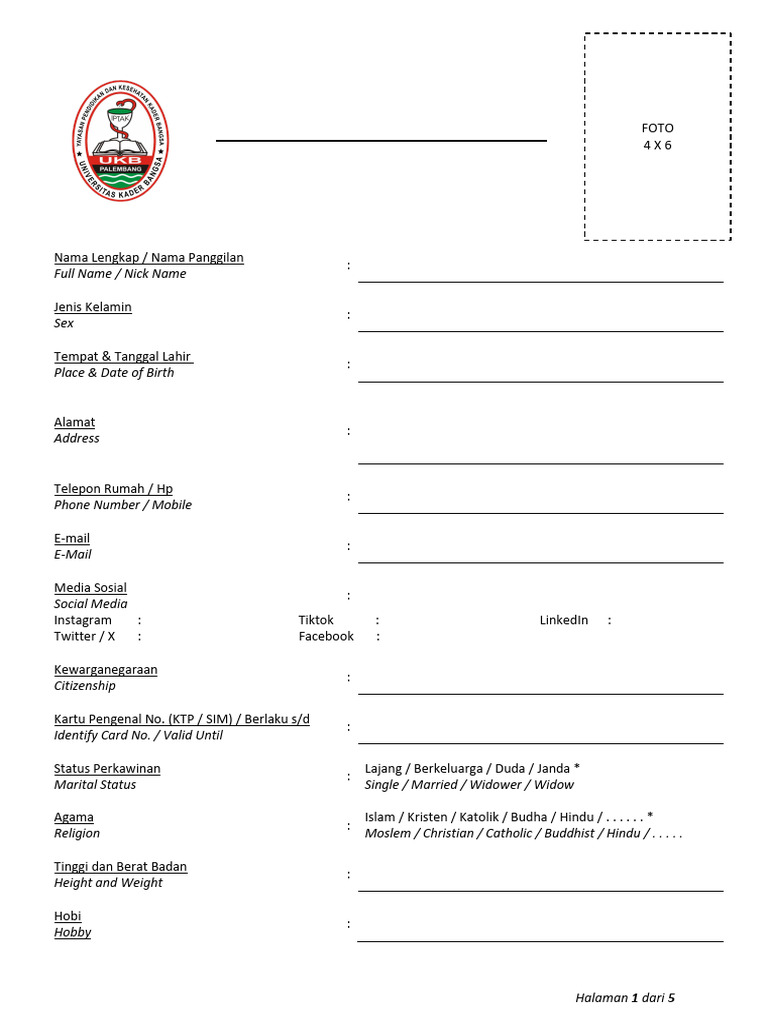 Format CV dan Pendidikan Terakhir | PDF