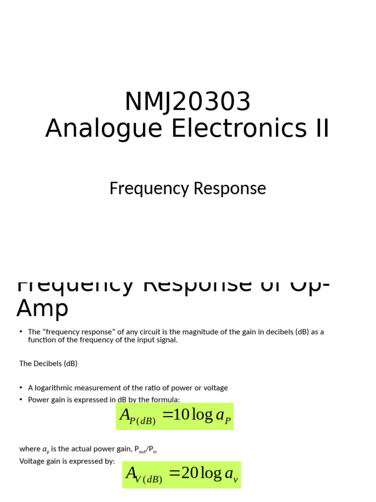 Chapter 2 Frequency Response | PDF