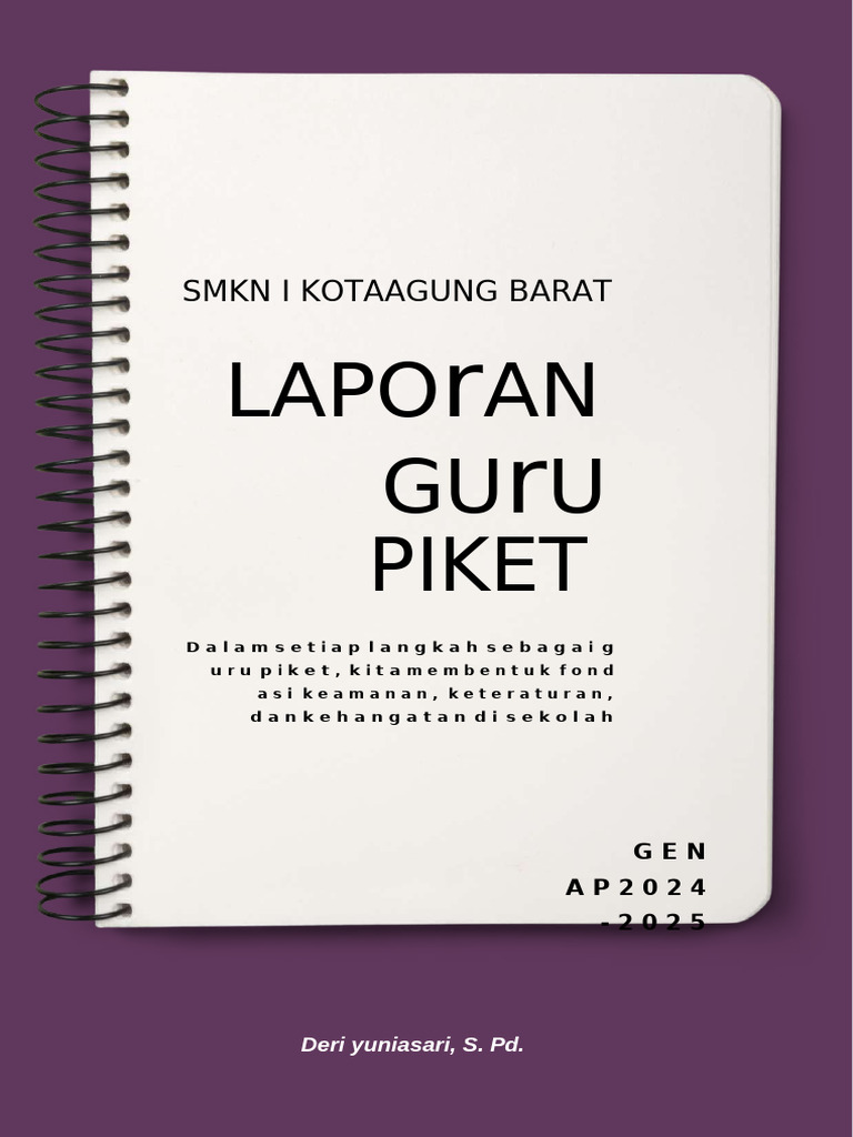 Laporan Guru Piket deri | PDF