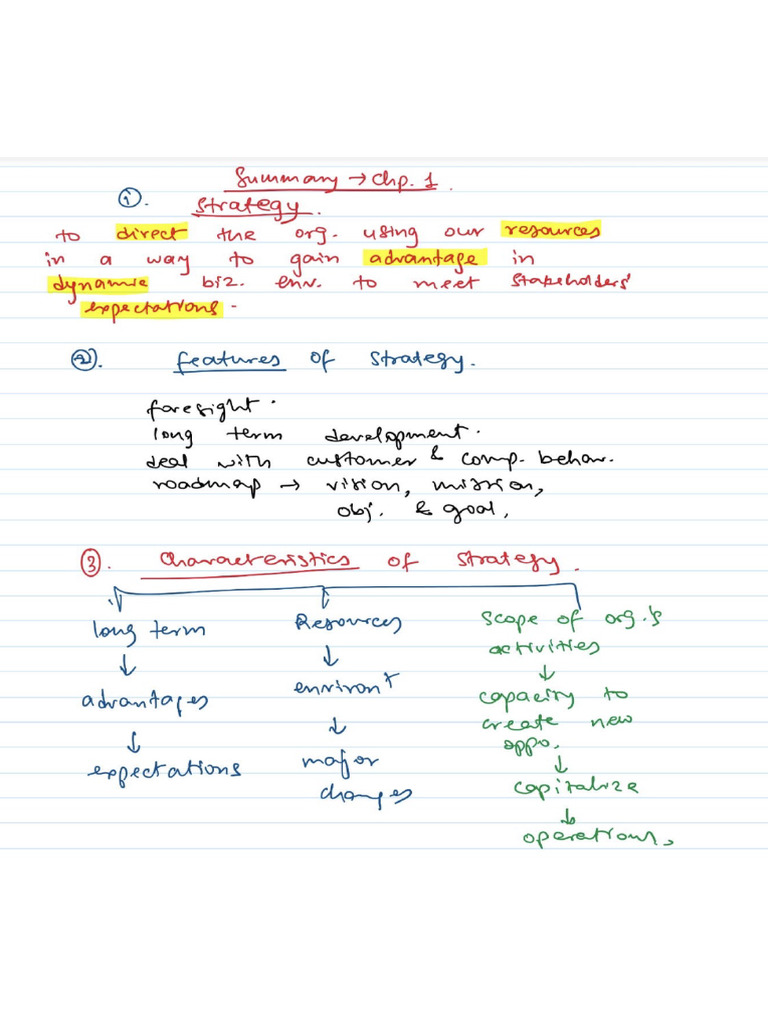 SM CHP 1 Summary Charts | PDF
