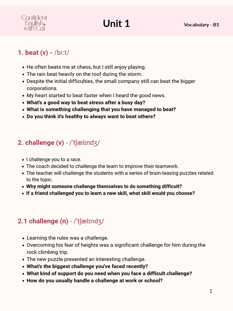 Vocabulary Comprehension B1,1,2 | PDF | Cost Of Living | English Language