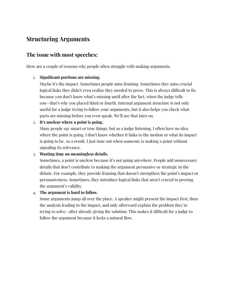 Arguments, Framing, and Rebuttals | PDF | Argument | Reason