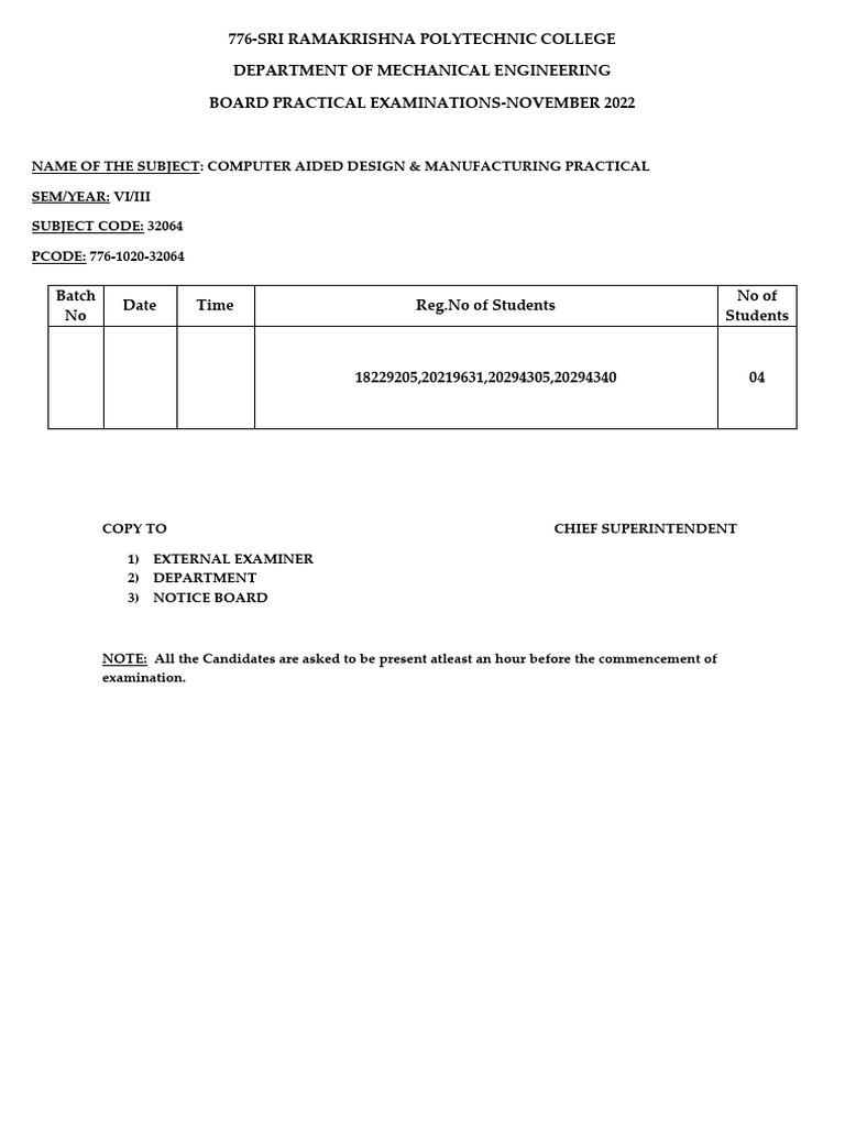 Computer Aided Design Practical Pdf