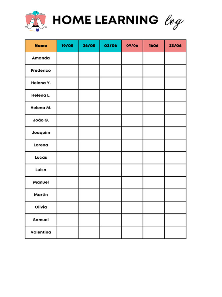 Home Learning and Reading Logs | PDF