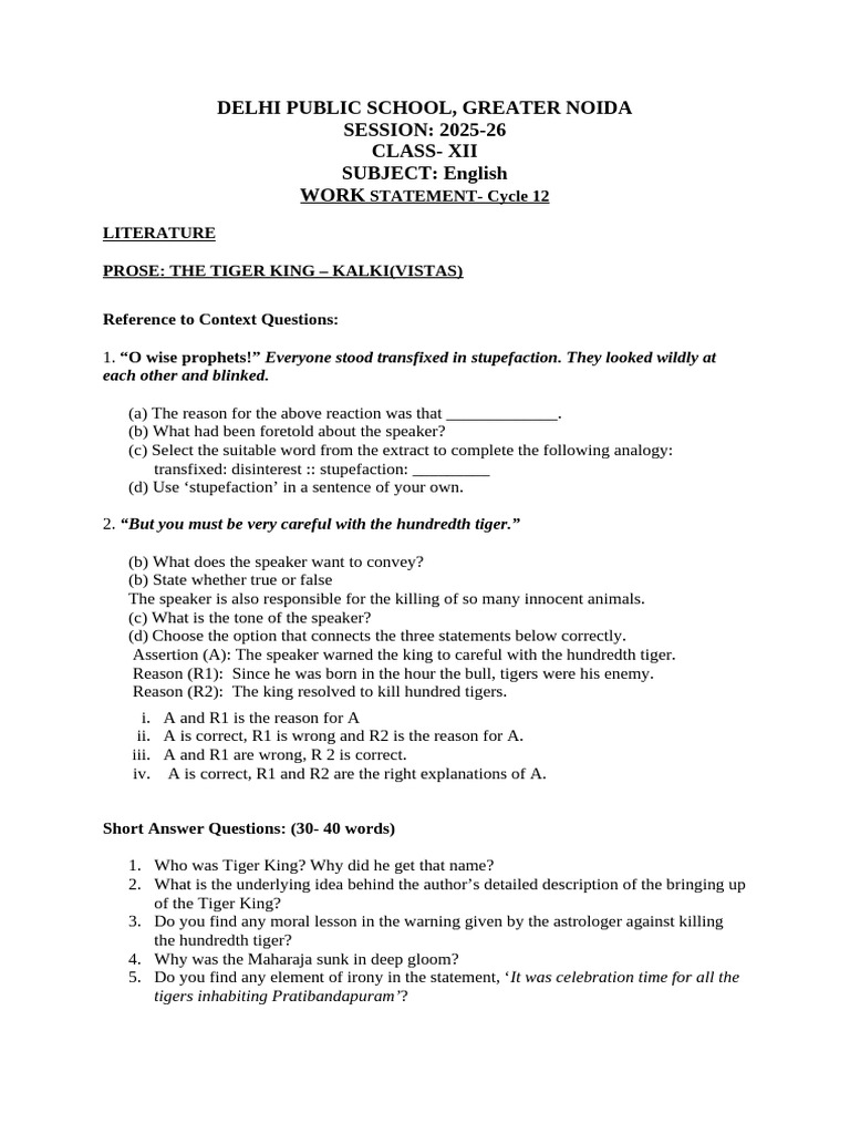 CL 12 Eng WS Cycle 12, 25-26 | PDF
