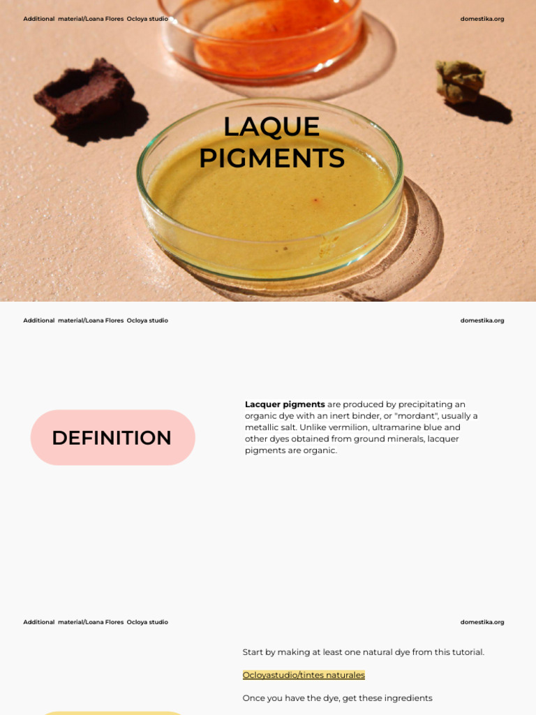 U2 - 03 - Laque Pigments X Ocloya Studio | PDF | Dye | Pigment