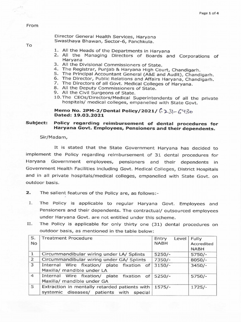 Dental Policy | PDF