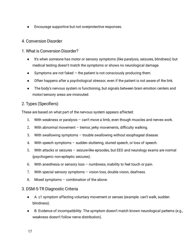 Understanding Conversion Disorder Symptoms | PDF | Mental Disorder ...