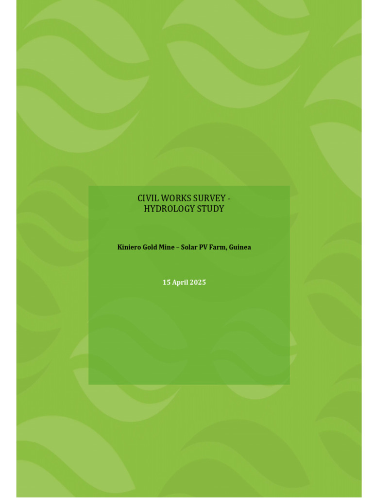 Kiniero_ Hydrology study_20250415 | PDF | Flood | Stream