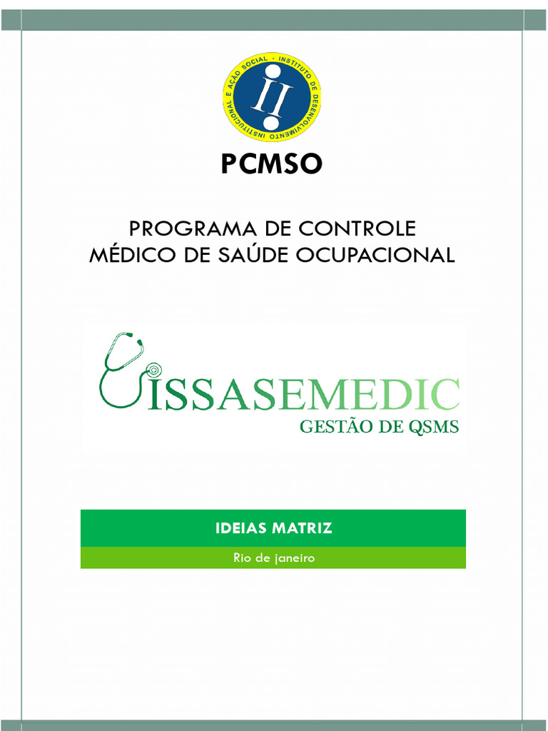 PCMSO: Programa de Saúde Ocupacional | PDF | Epidemiologia | Segurança ...