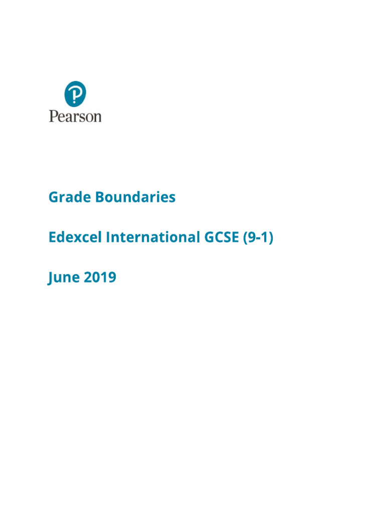 Grade Boundaries 2019 June, IGCSE | PDF