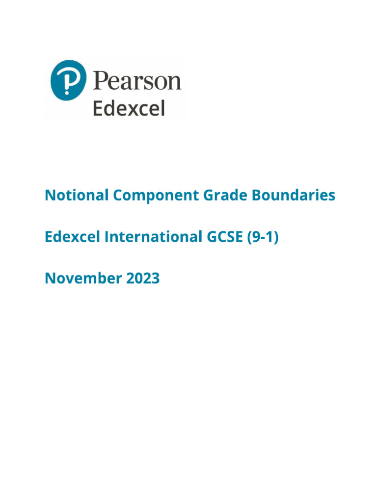 National Component Grade Boundaries 2023 June, IGCSE | PDF