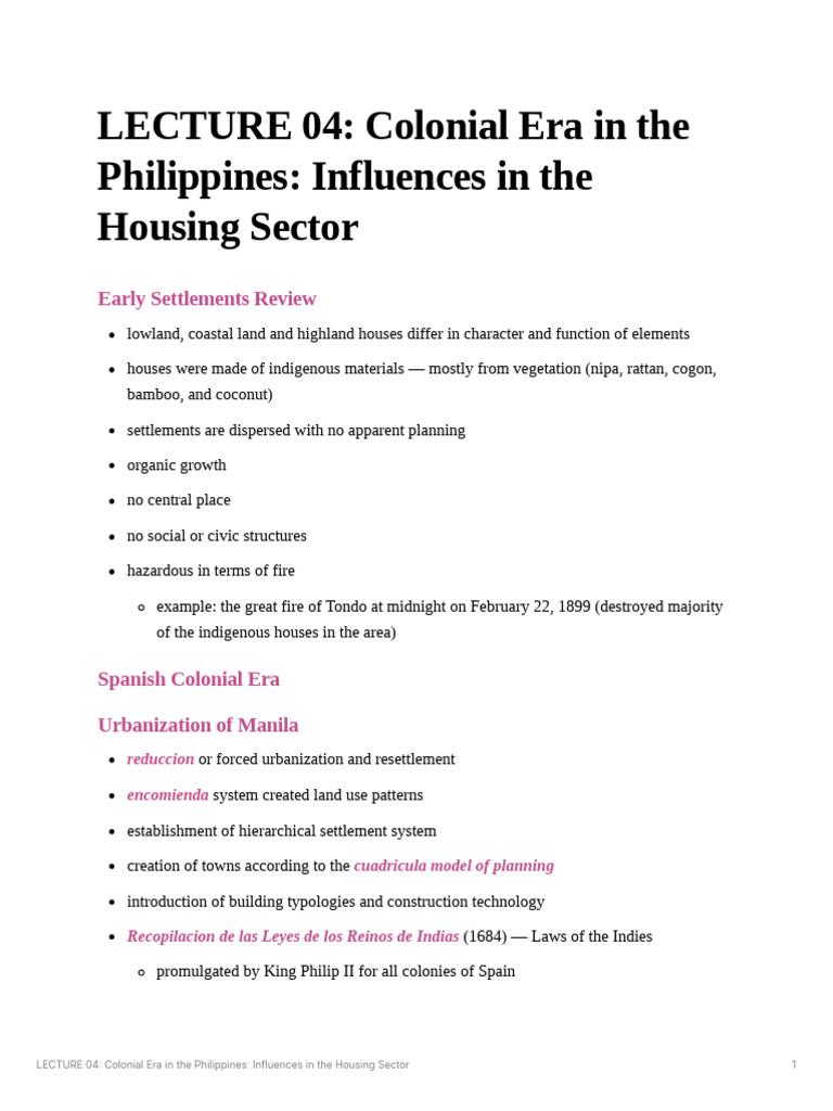 Colonial Housing Influences in the Philippines | PDF | Manila | Philippines